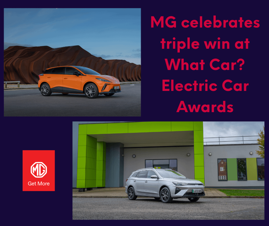 MG celebrates triple win at What Car? Electric Car Awards