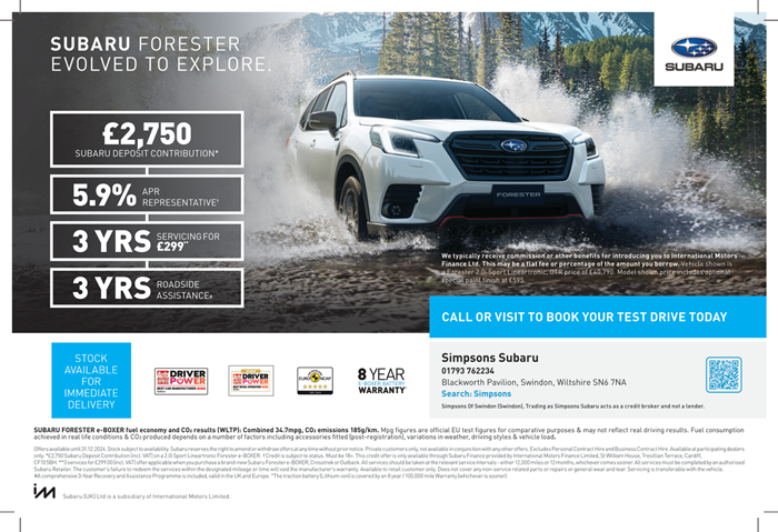 Home of New and Used Subaru | Swindon & Witney | Simpsons Subaru