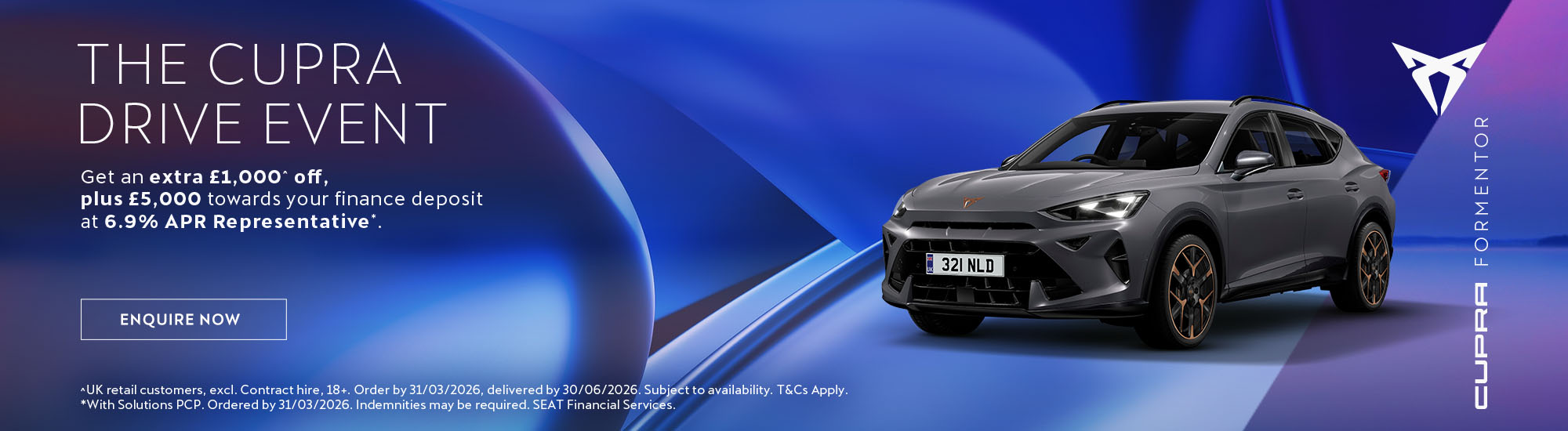 New CUPRA Formentor PCP Deals | Swansea South Wales | Sinclair CUPRA